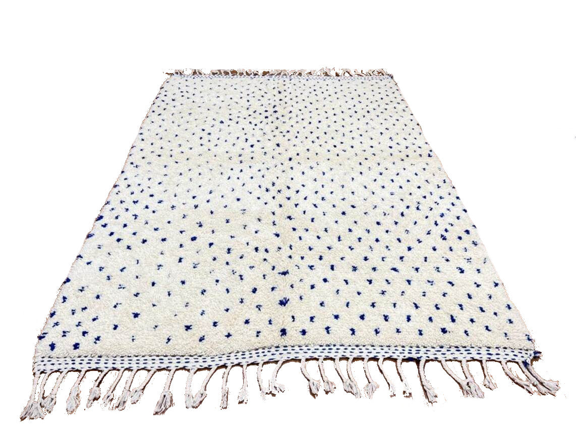 Moroccan Blue Polka Dot Rug | RUG By Moroccan Corridor®