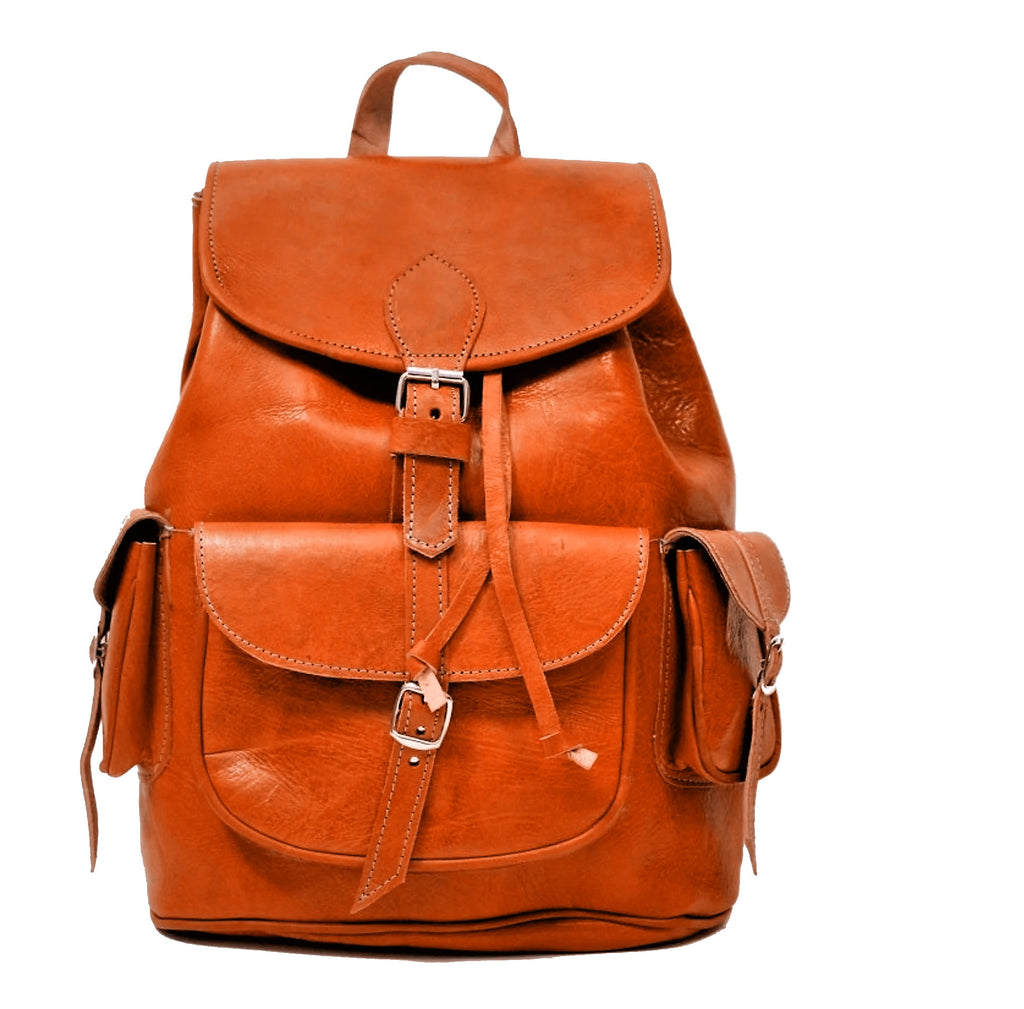Marrakesh Backpack - Orange | Leather Backpack By Moroccan Corridor®