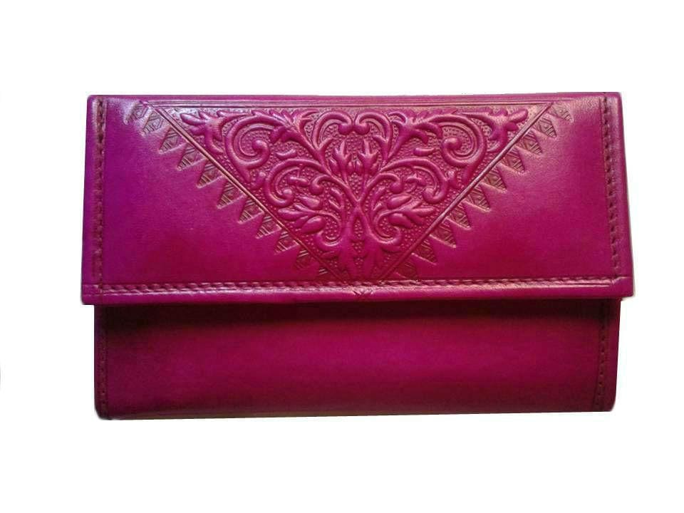 Club Morocco Wallet - Fuschia | Leather Wallet By Moroccan Corridor®