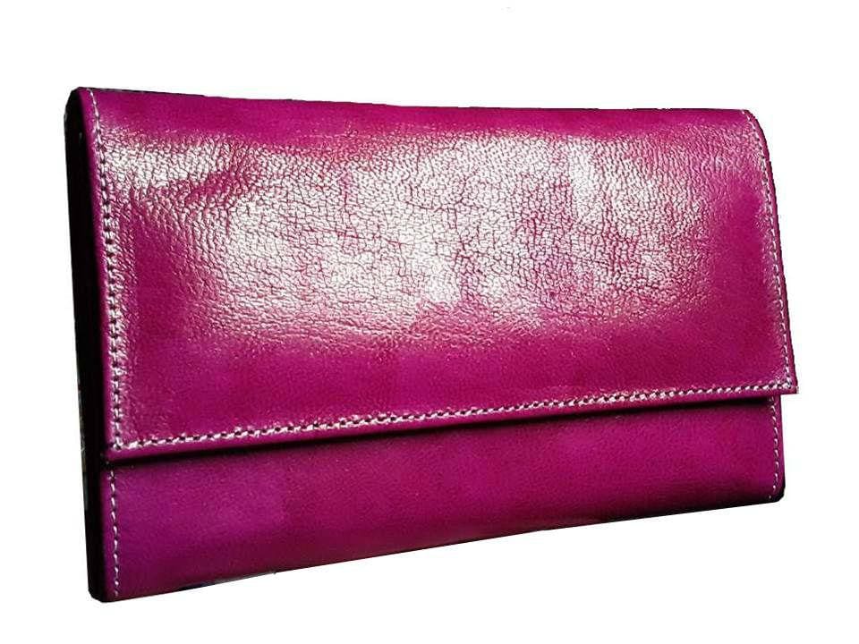 Club Morocco Wallet - Simple - Fuchsia | Leather Wallet By Moroccan ...