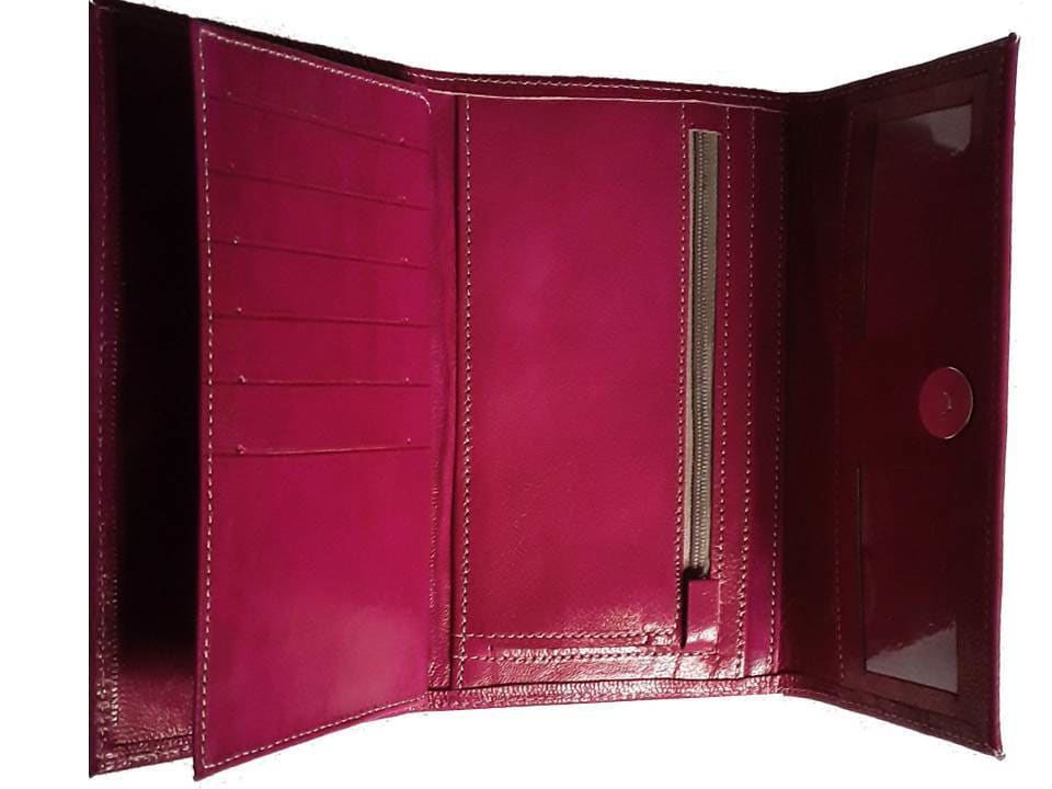 Club Morocco Wallet - Simple - Fuchsia | Leather Wallet By Moroccan ...