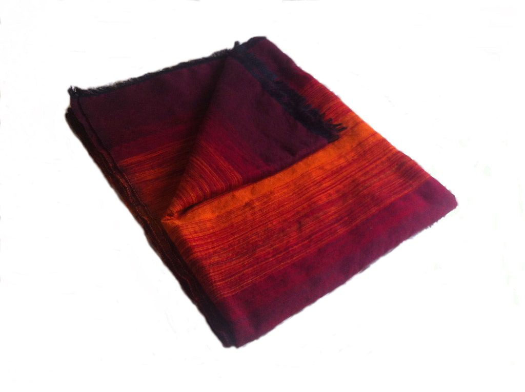 Moroccan Wool Blanket - Sunset | Chefchaouen Blankets By Moroccan Corridor®