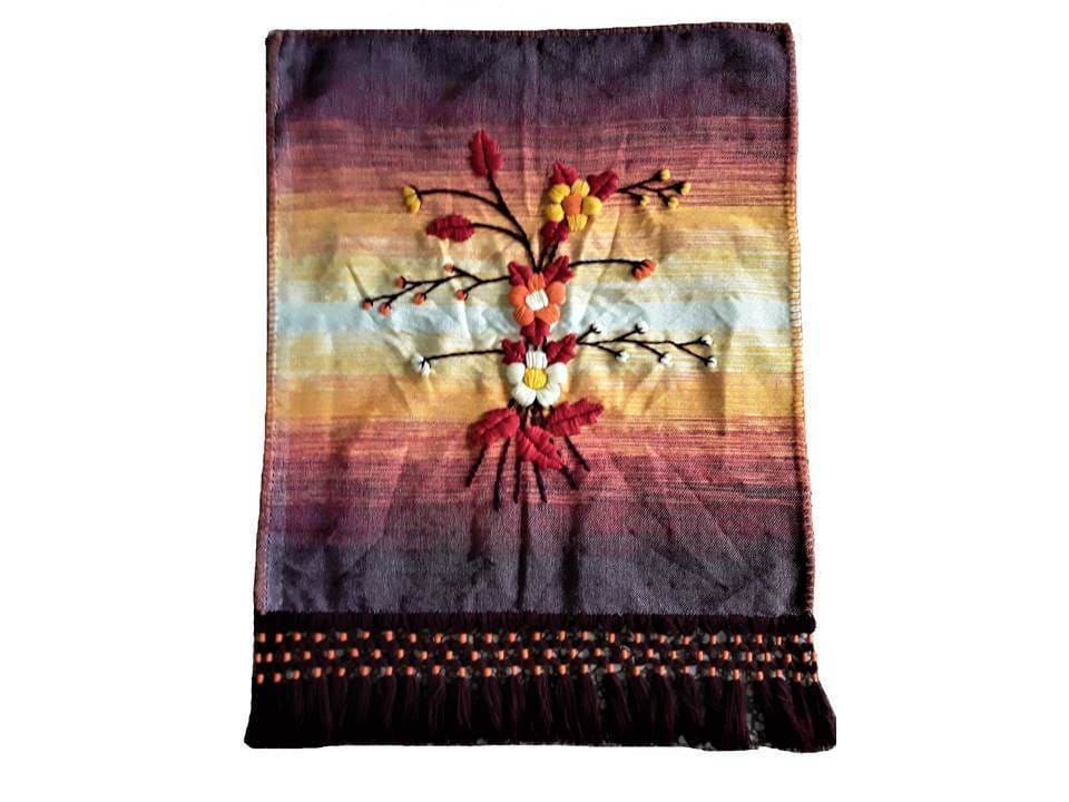 Textile Art Wall Decor - Chefchaouen - Red Flowers | Gift from ...